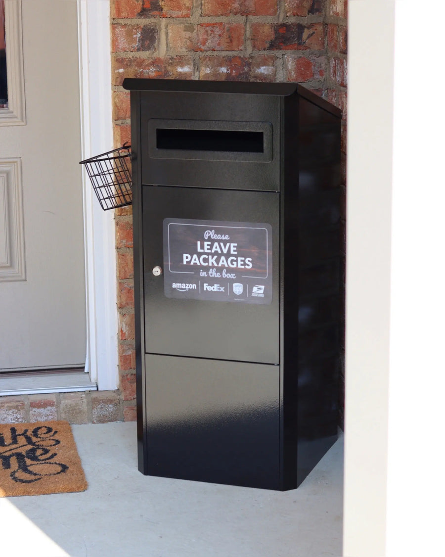 Medium Parcel Box - Black - PorchManager