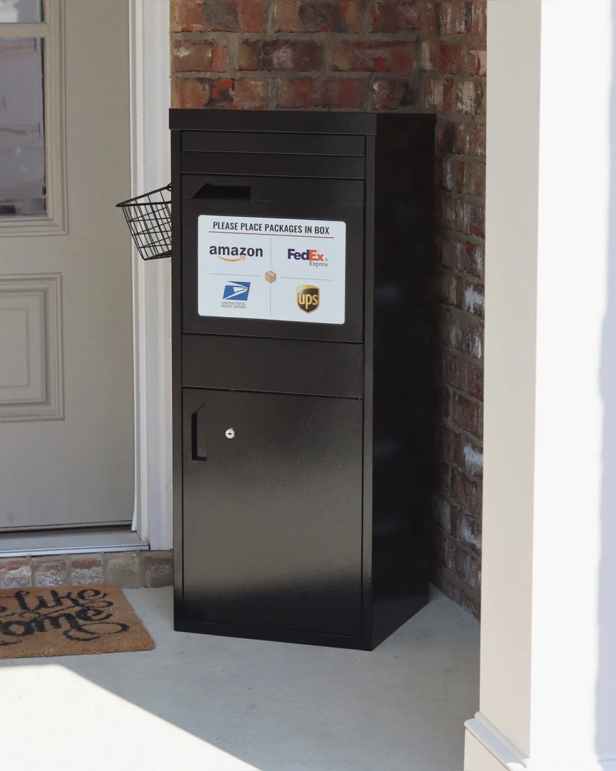 Large Parcel Box - Black - PorchManager
