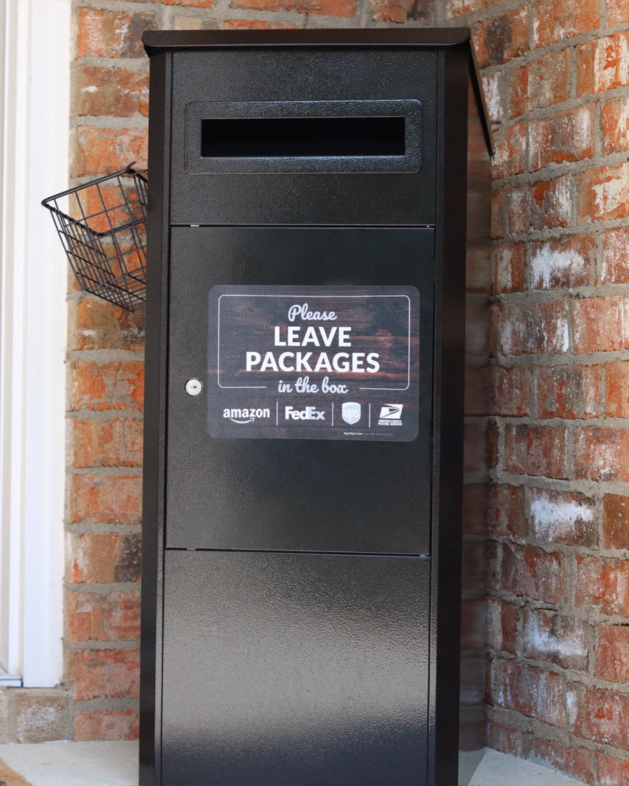 Medium Parcel Box - Black - PorchManager