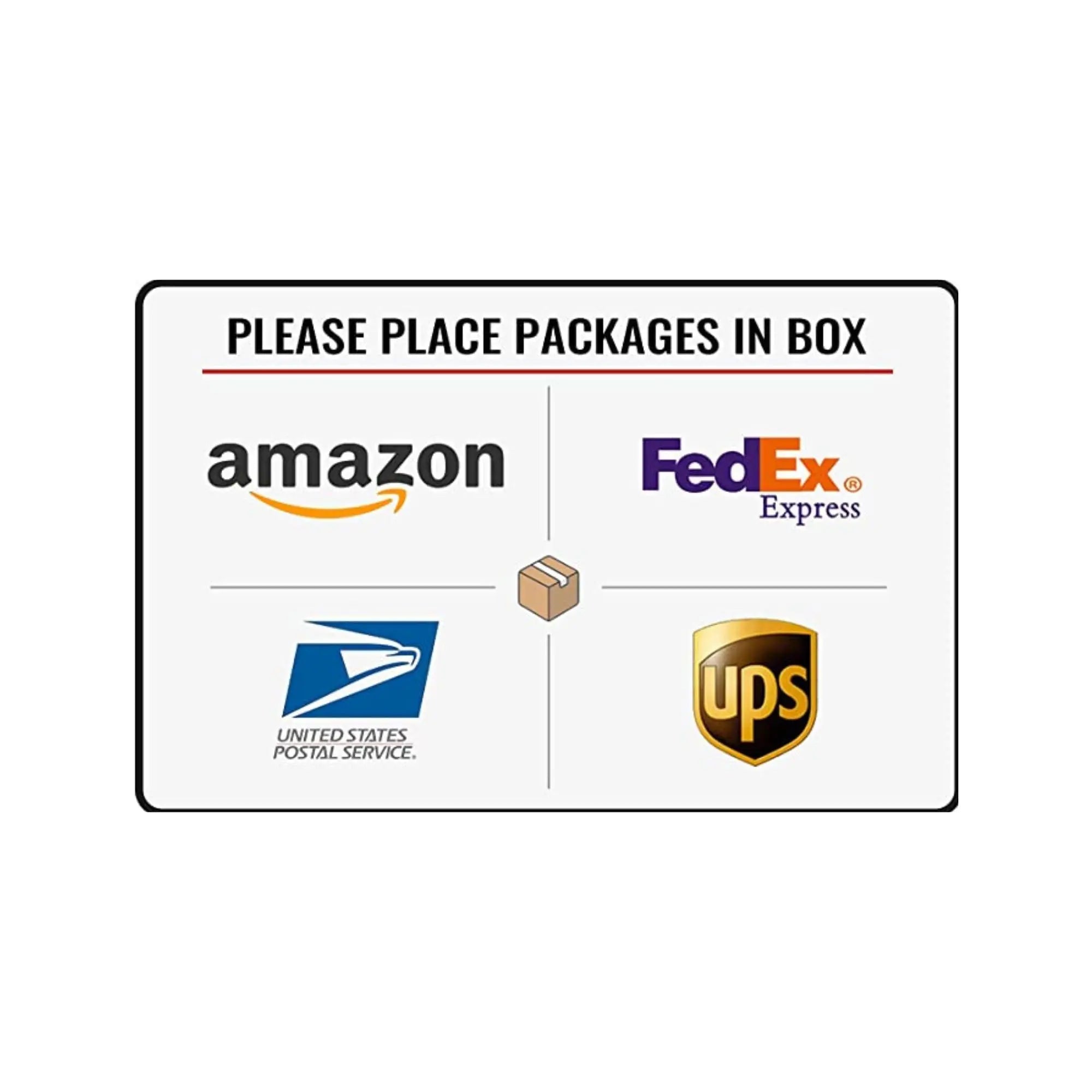 White Magnetic Delivery Sign - PorchManager