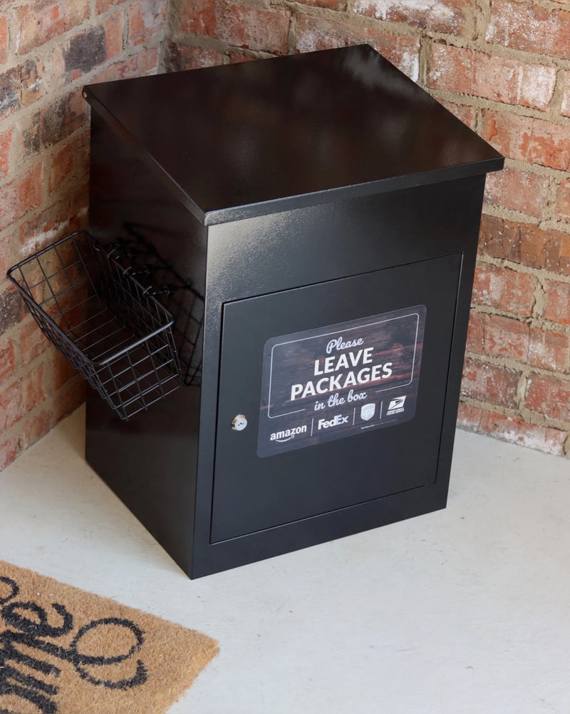Small Parcel Box - Black - PorchManager